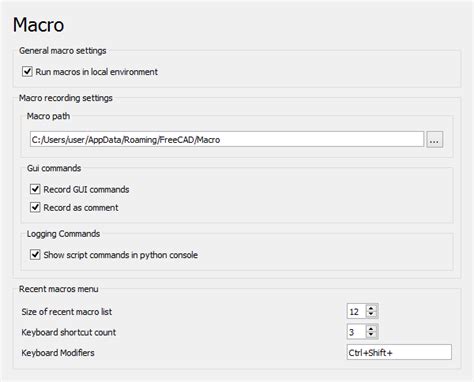 Filepreferences Python Page Macropng Freecad Documentation