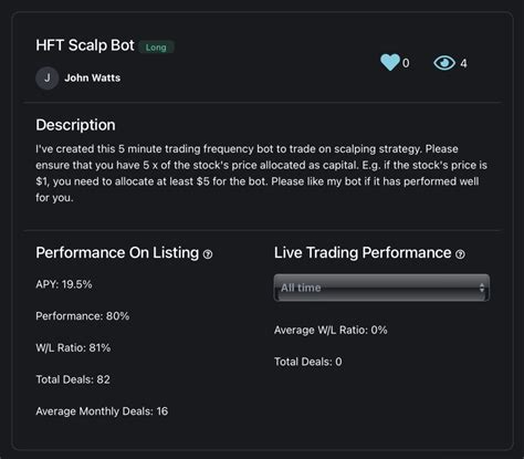 new hft scalp bot released on bots marketplace stockhero