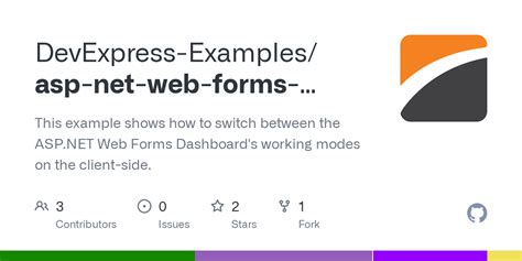Github Devexpress Examples Asp Net Web Forms Dashboard Switch Between Designer And Viewer On
