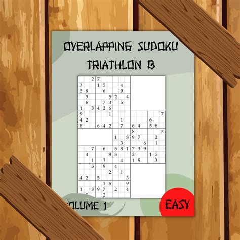 500 Easy Overlapping Thiathlon B Sudoku Variation Puzzle Book Printable