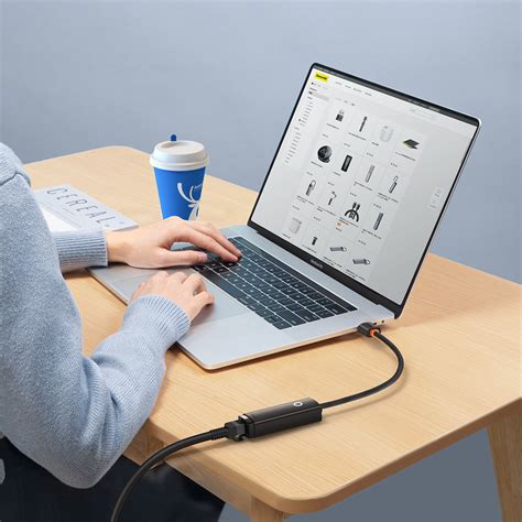 Baseus Mbps Type C To RJ LAN Port Ethernet Adapter Lite Series M BaduDeal