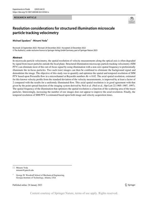 Resolution Considerations For Structured Illumination Microscale Particle Tracking Velocimetry