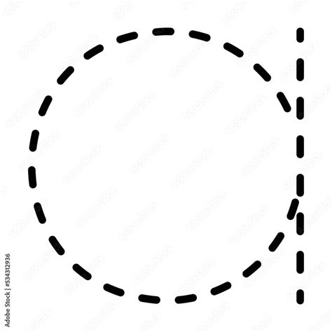 Tracing Alphabet Lowercase Small Letter A Prewriting Dotted Line Element For Kindergarten