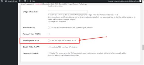How To Add Toc On Page Title Easy Table Of Contents