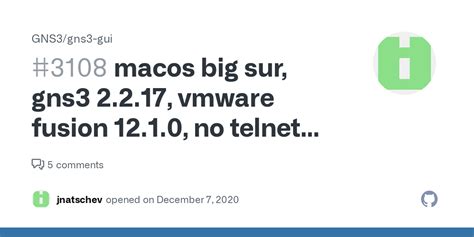 Macos Big Sur Gns3 2 2 17 Vmware Fusion 12 1 0 No Telnet Output To A Csr1000v Appliance In A Macos Big Sur Gns3 2 2 17 Vmware Fusion 12 1 0 No Telnet Output To A Csr1000v Appliance In A