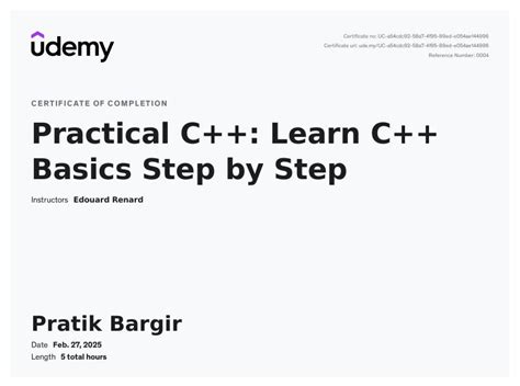 cplusplus programming udemy learning pratik bargir