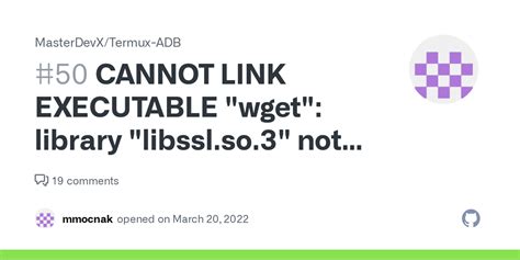 CANNOT LINK EXECUTABLE Wget Library Libssl So 3 Not Found Needed