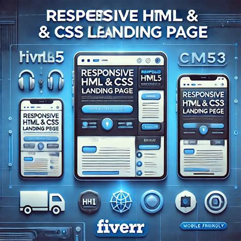 Create A Modern Responsive Html And Css Landing Page By Articlewriterh Fiverr