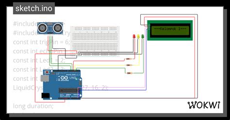 Sensor Jarak Lcd Wokwi Esp32 Stm32 Arduino Simulator