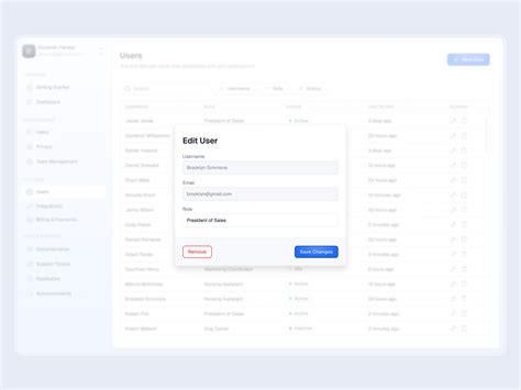 Edit User Modal By Divyansh Pandey On Dribbble