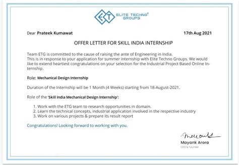 prateek kumawat on linkedin etg internship