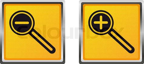 Icons Magnifier Increase And Decrease For Design Vector Illu Colourbox