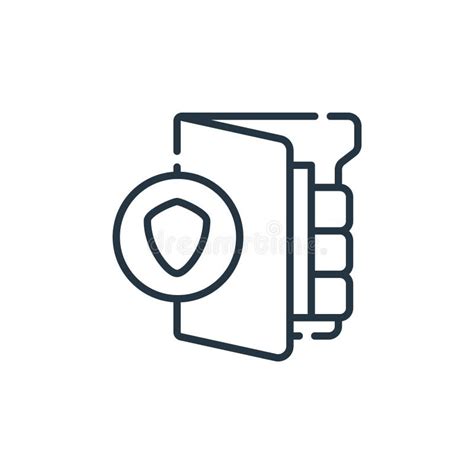 Protected Vector Icon File Isolated Contour Symbol Illustration Stock Vector Illustration Of