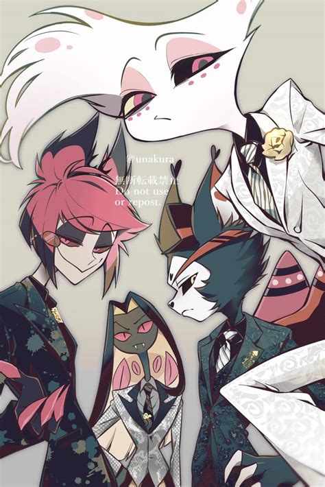 Hotel Characters Hazbin Hotel Samurai Alastor Husk And Nifty Hazbin