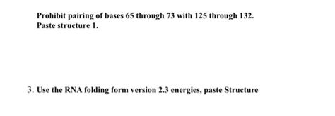 RNA Secondary Structure Prediction With Chegg