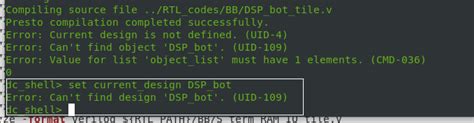 [design compiler] set currnt design dont work forum for electronics