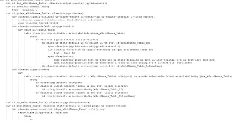 CSharp Techies Structure Of JqGrid After Generating Html And Its Contents