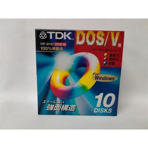 แผ่นดิสแท้ 1 44 Flopply Disk 3 5 กล่อง บรรจุ 10แผ่น ของใหม่ สีดำ Mf 2hd Tdk Format Ibm Dos และ