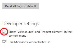 Enable Inspect Element In The Edge Browser To View Source Thomas Miniblog