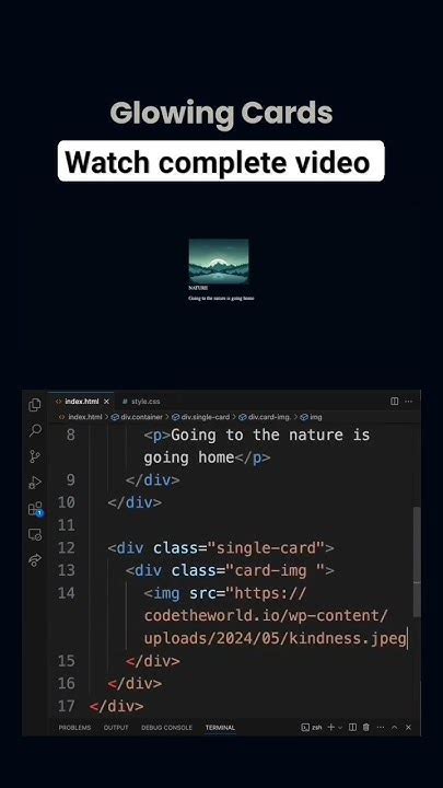 Glowing Card Using Html Css Javascripthow Design A Simple Website