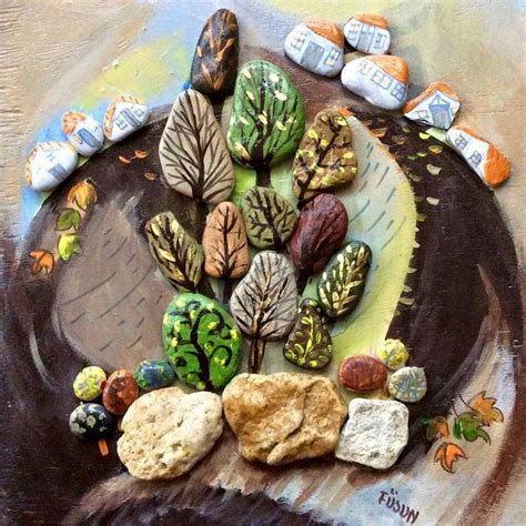 Поделки из камешков - фото и картинки: 70 штук