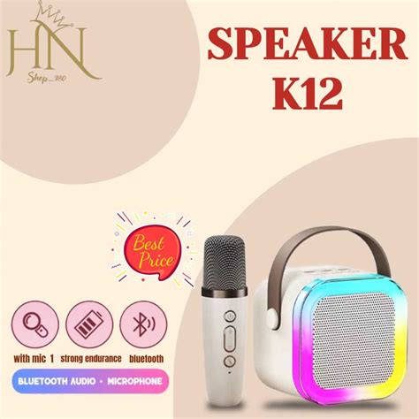 Jual Mikrofon Mini Nirkabel Bluetooth Speaker Kecil Portabel Luar Ruangan Karaoke Audio All In