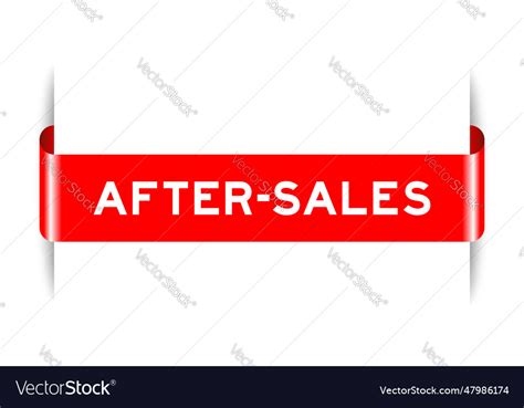 Red Color Inserted Label Banner With Word Vector Image