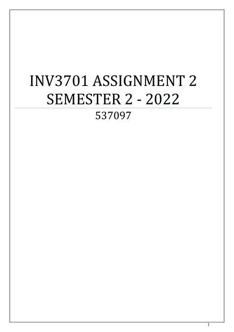 Inv3701 Assignment 2 Semester 2 2022 Bundle Stuvia Us