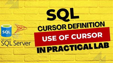 Sql Cursor Understanding About Cursor In Sql How To Create And Use Of Cursor Cursor In Sql
