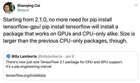 tensorflow 2 1 0 来了，重大更新与改进了解一下 腾讯云开发者社区 腾讯云