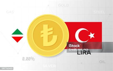 리라 기호와 터키 국기가있는 동전 귀금속과의 환율 또는 환율의 상승 및 하강 차트 템플릿 개념에 대한 스톡 벡터 아트 및 기타 이미지 개념 개념과 주제 경제 Istock