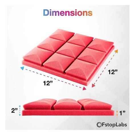 Panel Acústico Rombo • Autoadhesivo • Rojo O Negro