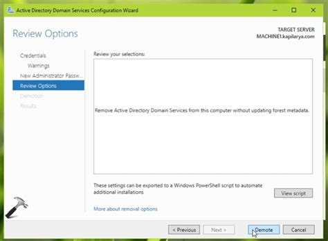 How To Demote A Domain Controller In Windows Server