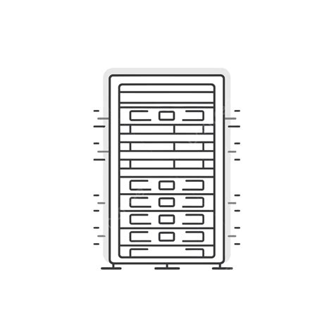 컴퓨터 캐비닛 아이콘의 선 그림 벡터 직계 아이콘 데이터 센터 굵은 선 Png 일러스트 및 벡터 에 대한 무료 다운로드 Pngtree