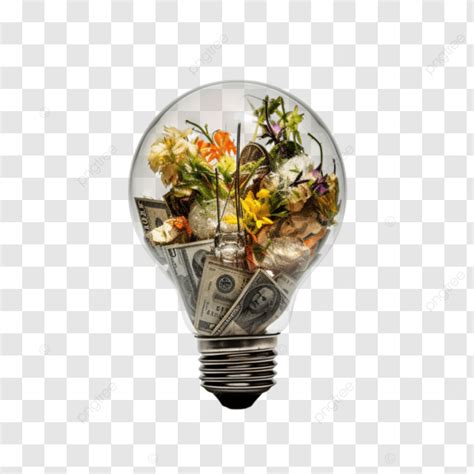혁신과 아이디어의 꽃피는 힘을 상징하는 꽃이 들어 있는 전구 전구 꽃들 혁신 Png 일러스트 및 이미지 에 대한 무료 다운로드 Pngtree