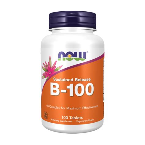 Now Foods Vitamin B 100 Bæredygtig Frigivelse — Bono
