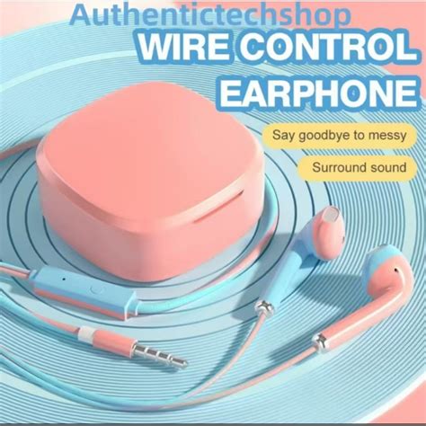 Original U24 Macaron Universal Hi Fi Earphones With Mic 3 5mm In Ear Wired Headset Shopee