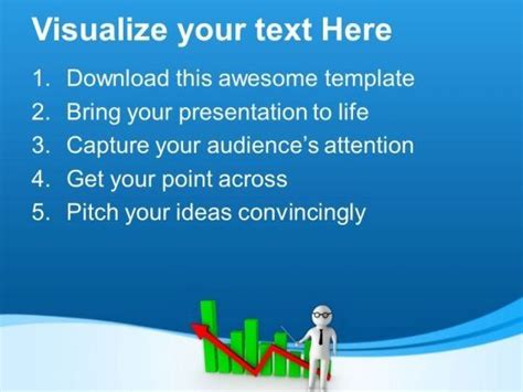 3d Man Explaining Business Graph Powerpoint Templates Ppt Backgrounds