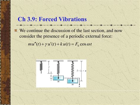 Ppt Ch 3 9 Forced Vibrations Powerpoint Presentation Free Download