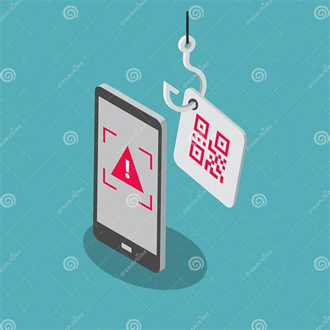 Qr Code Phishing Attack Symbol With A Smartphone Scanning A Fake Qr
