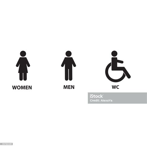화장실 화장실에 대 한 기호입니다 화장실 플레이트입니다 남자와 여자 화장실에 대 한 벡터 기호입니다 격리 된 벡터 일러스트 레이 션 공공건물에 대한 스톡 벡터 아트 및 기타