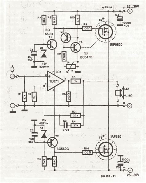 73 Mos Fet Power Amplifier Circuit