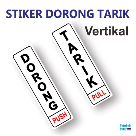 Jual Stiker Pintu Dorong Tarik Dan Geser Bahan Vinylplastik Dan