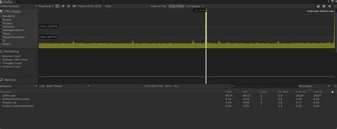 Huge Spike In Editor Loop In A Empty Scene Unity Engine Unity