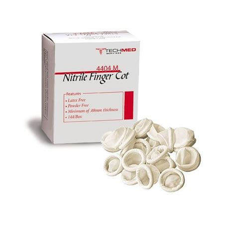 Nitrile Finger Cot Small Thru X Large 144 Box