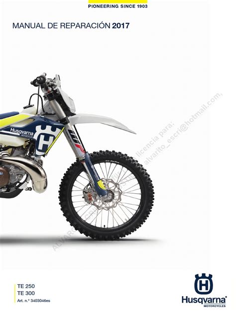 Manual De Taller Husqvarna Te 250 2017 Pdf Ingeniería Mecánica