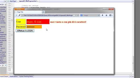 esercizi jquery css3 html5 ita 2 validazione di una form seconda