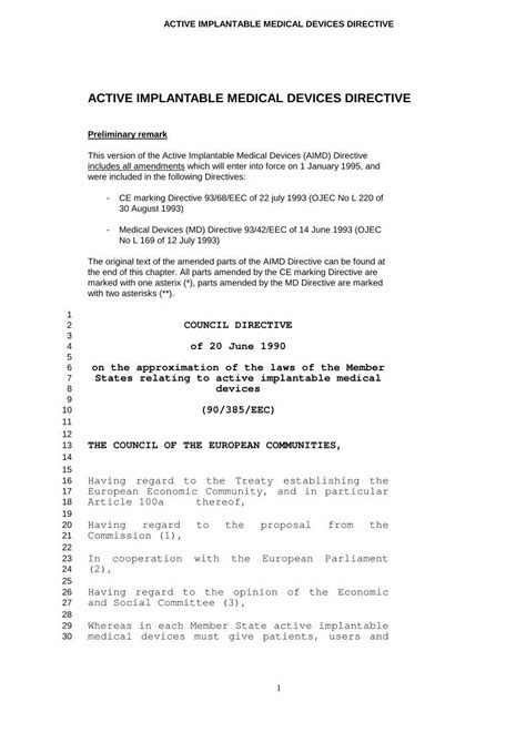 Pdf Active Implantable Medical Devices Directive · Pdf Fileactive Implantable Medical Devices