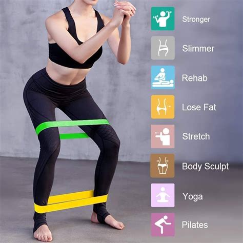Fasce Elastiche Lattice Set 5 Fasce Elastiche Fitness In Lattice Con