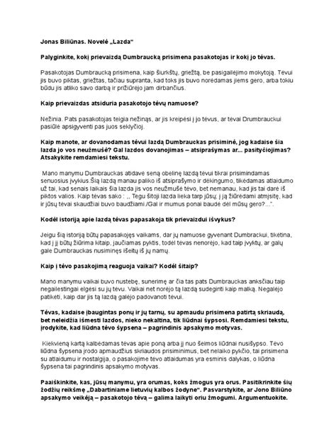 Jonas Biliūnas Novelė Lazda Pdf